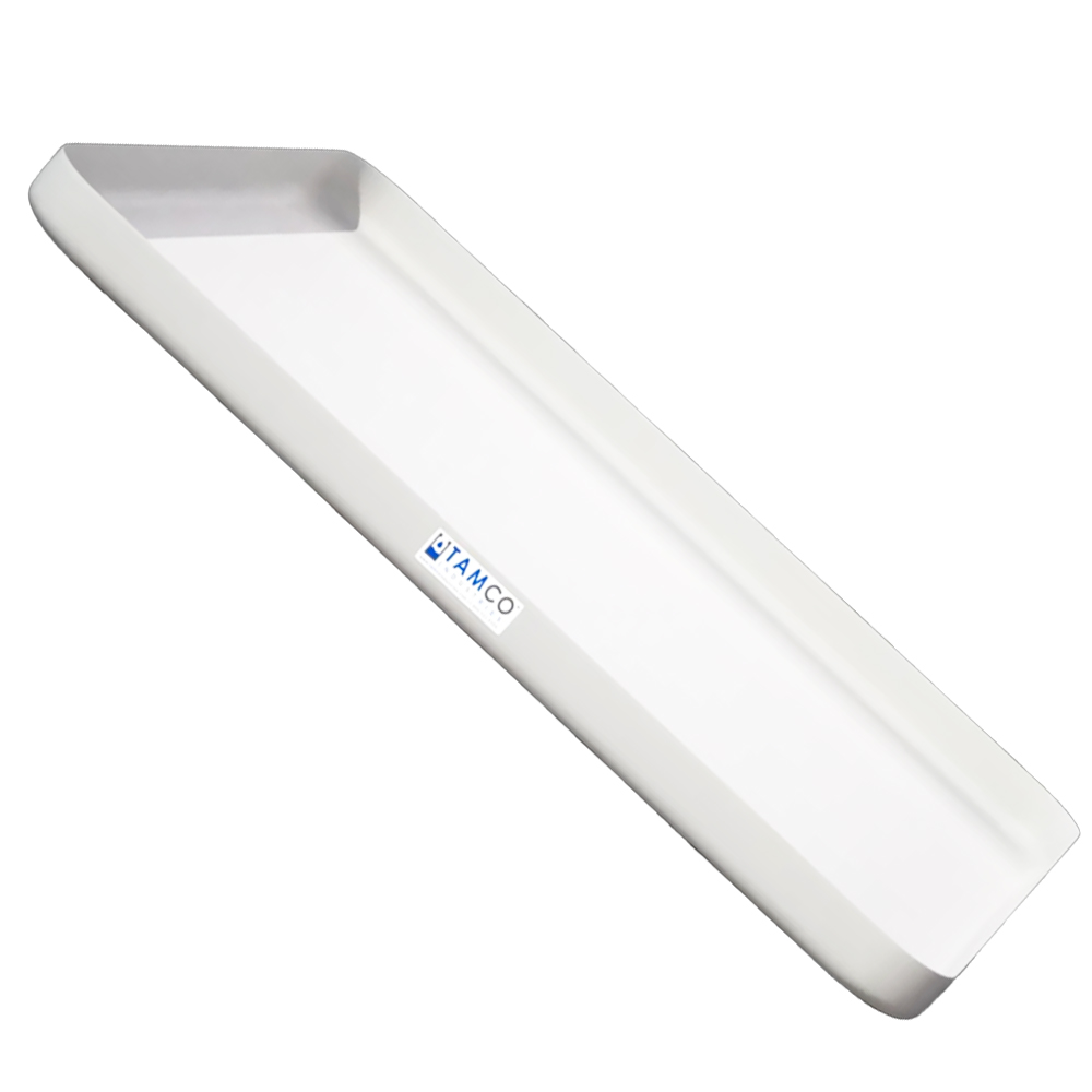 35-1/4" L x 34-1/4" W x 1-1/2" Hgt. White Tamco® Curved Corner Tray | U ...