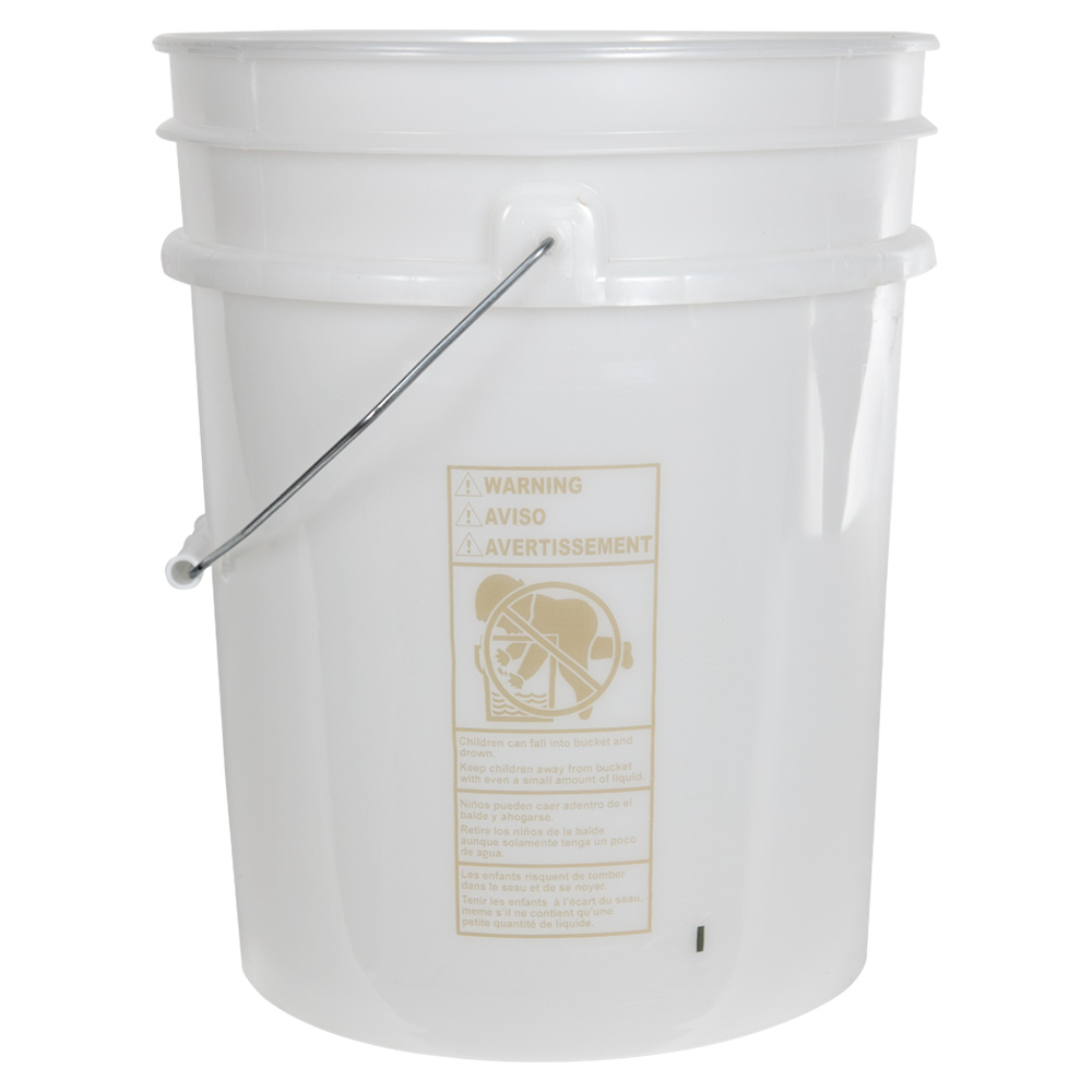 Premium Natural 5 Gallon Bucket | U.S. Plastic Corp.