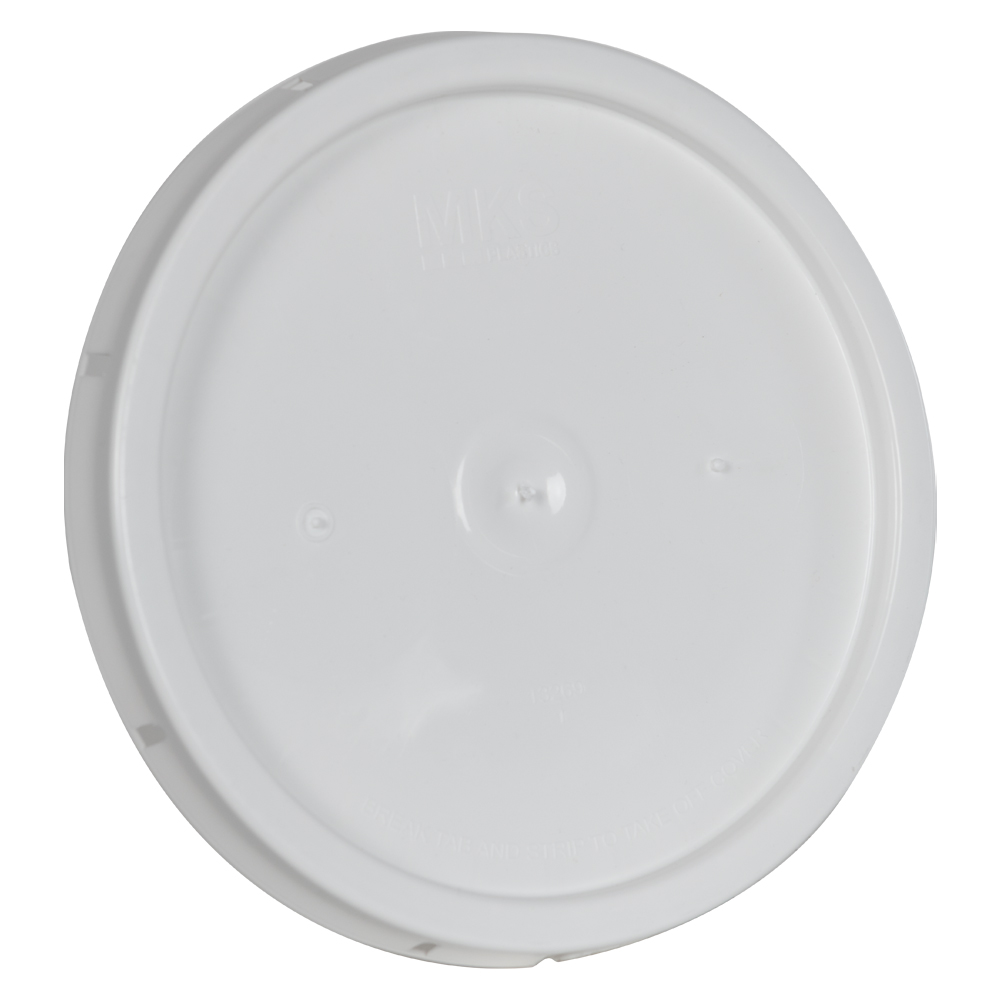 White Solid Tear Tab Lid for Select Premium 3-1/2 & 5 Gallon Buckets ...