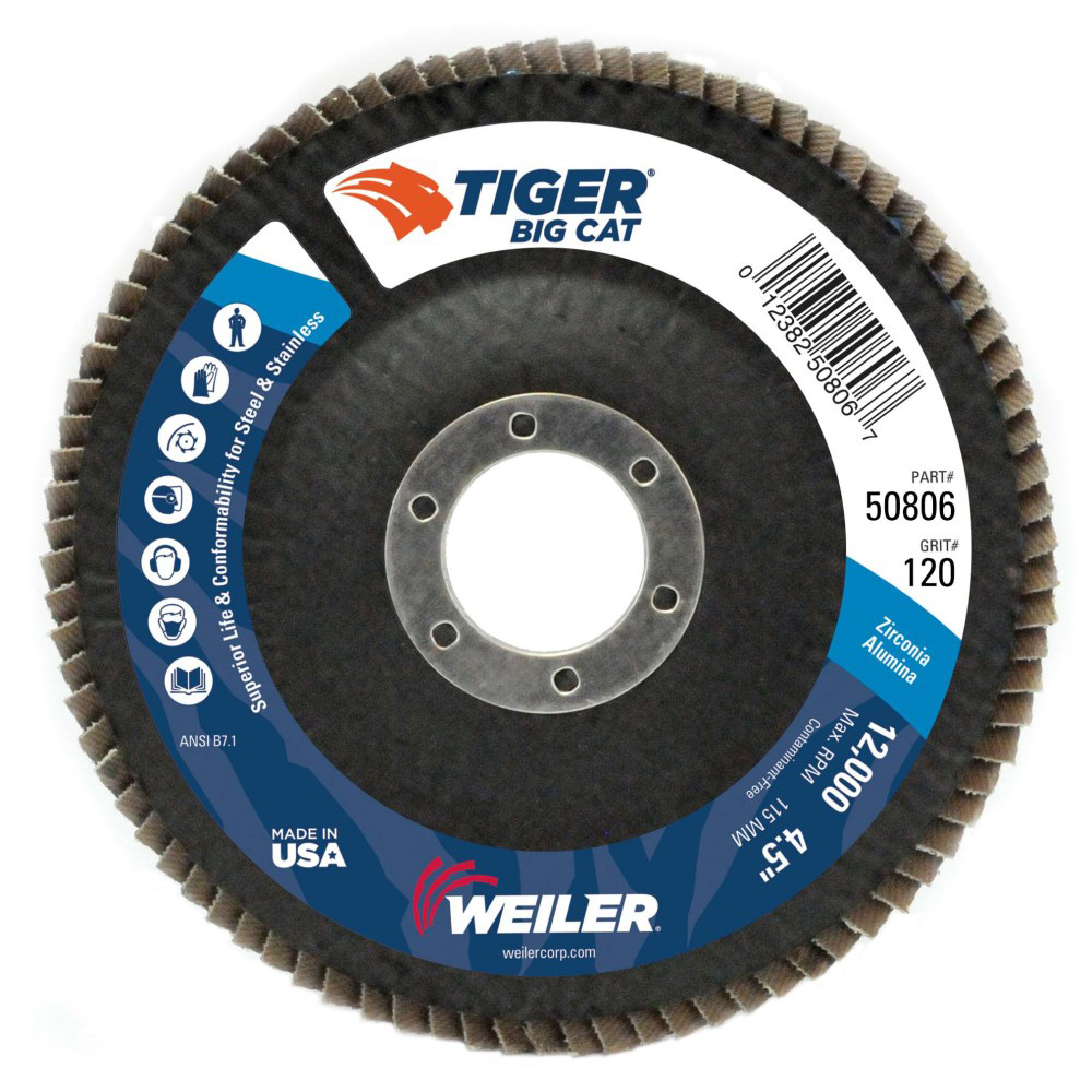 Weiler® Tiger® Big Cat HD Flap Disc | U.S. Plastic Corp.