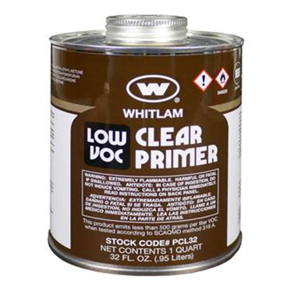 Quart Low VOC Clear Plastic Pipe Primer | U.S. Plastic Corp.