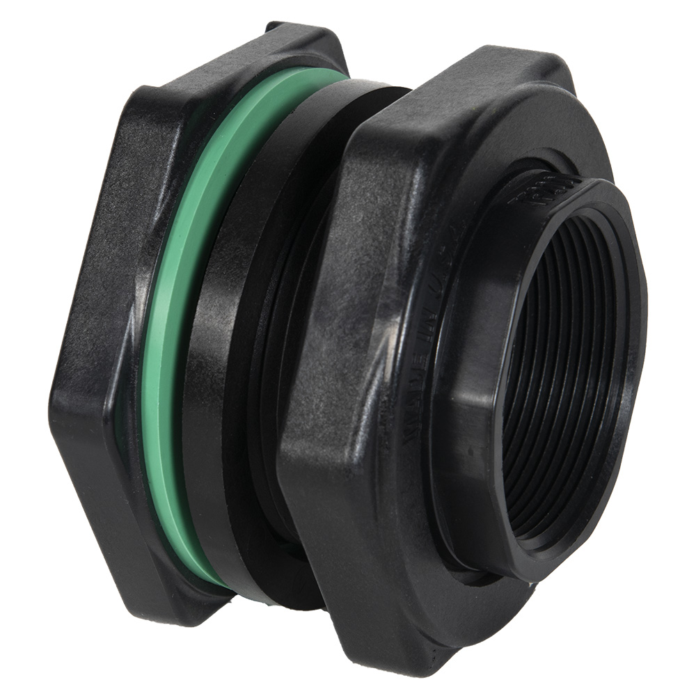 2" Polypropylene Loose Tank Fitting with Viton™ Gasket | U.S. Plastic Corp.
