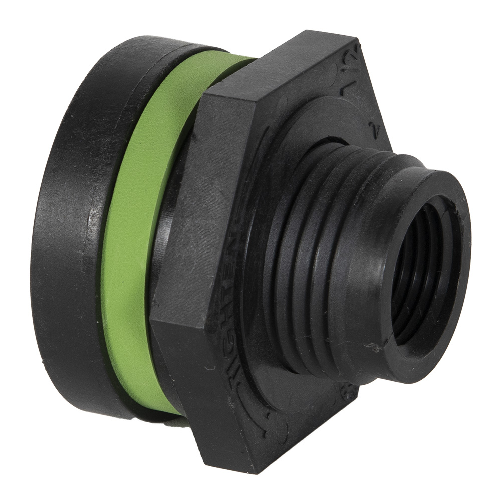 1/2" Polypropylene Loose Tank Fitting with Viton™ Gasket | U.S. Plastic ...