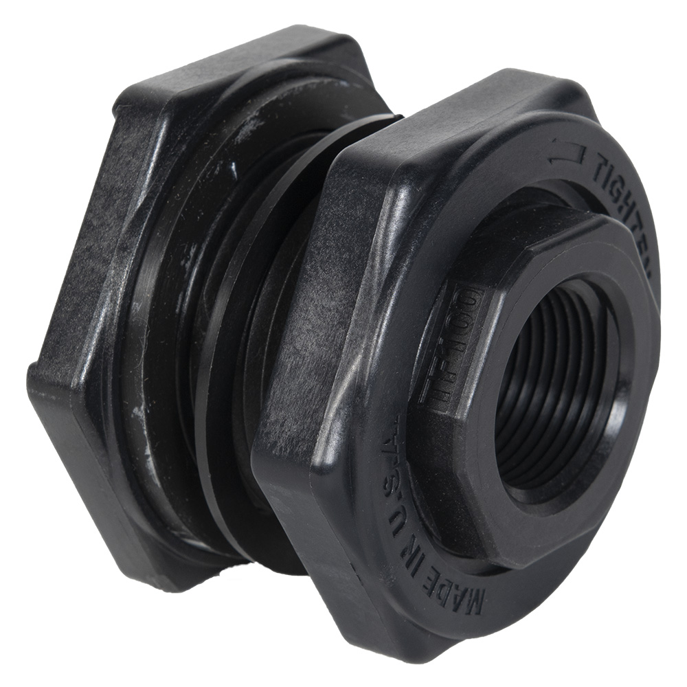 1" Polypropylene Loose Tank Fitting with EPDM Gasket | U.S. Plastic Corp.