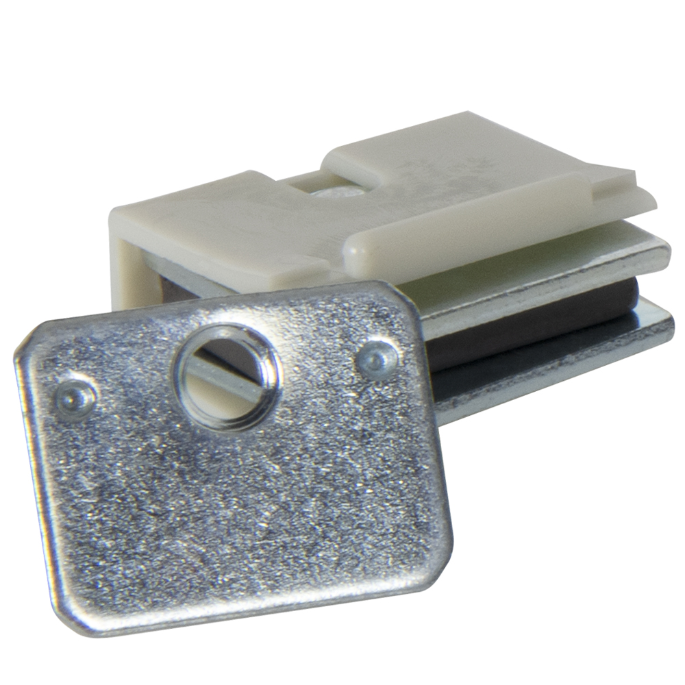 15 lb. Pull Rectangular White Plastic Magnetic Catch | U.S. Plastic Corp.