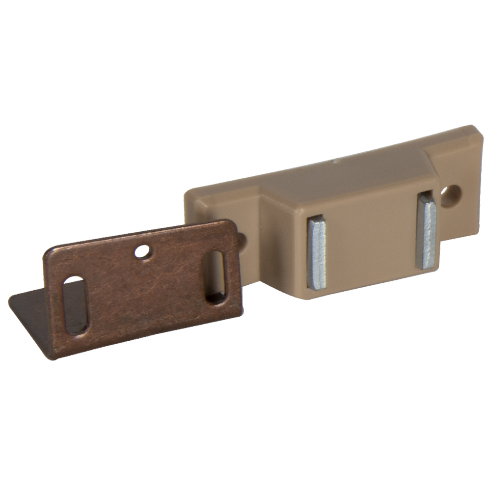 5 lb. Pull Flat Rectangular Tan Plastic Magnetic Catch | U.S. Plastic Corp.
