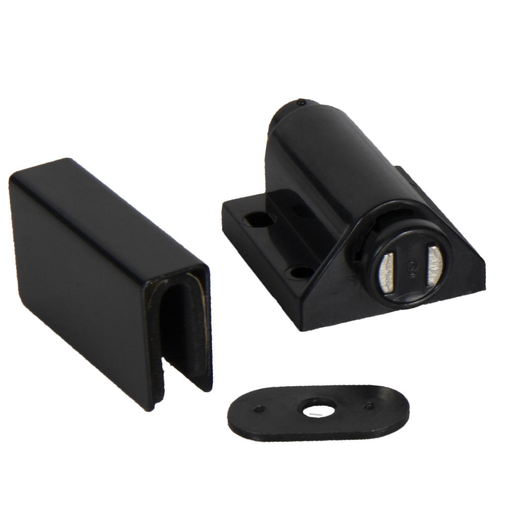 2.5 lb. Pull Round Black Plastic Single Barrel Magnetic Catch | U.S ...