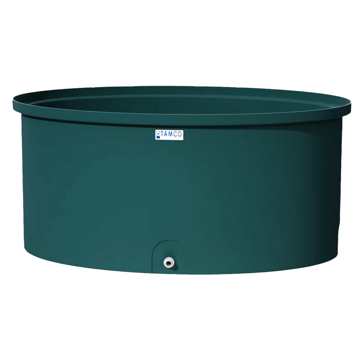 100 Gallon Forest Green Oval Tamco® Containment Tank with 3/4" Side ...