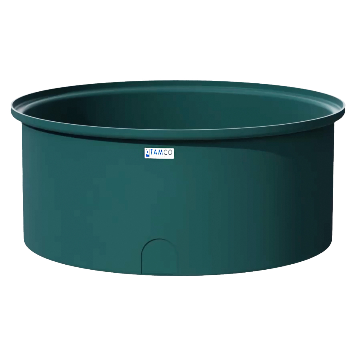 125 Gallon Forest Green Round Tamco® Containment Tank - 48" Dia. x 20-1 ...