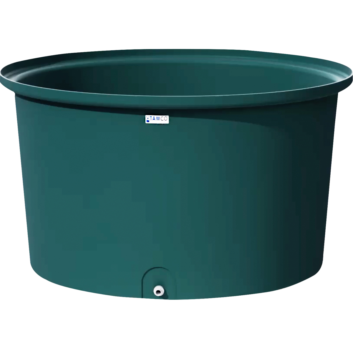 350 Gallon Forest Green Round Tamco® Containment Tank with 3/4" Drain ...