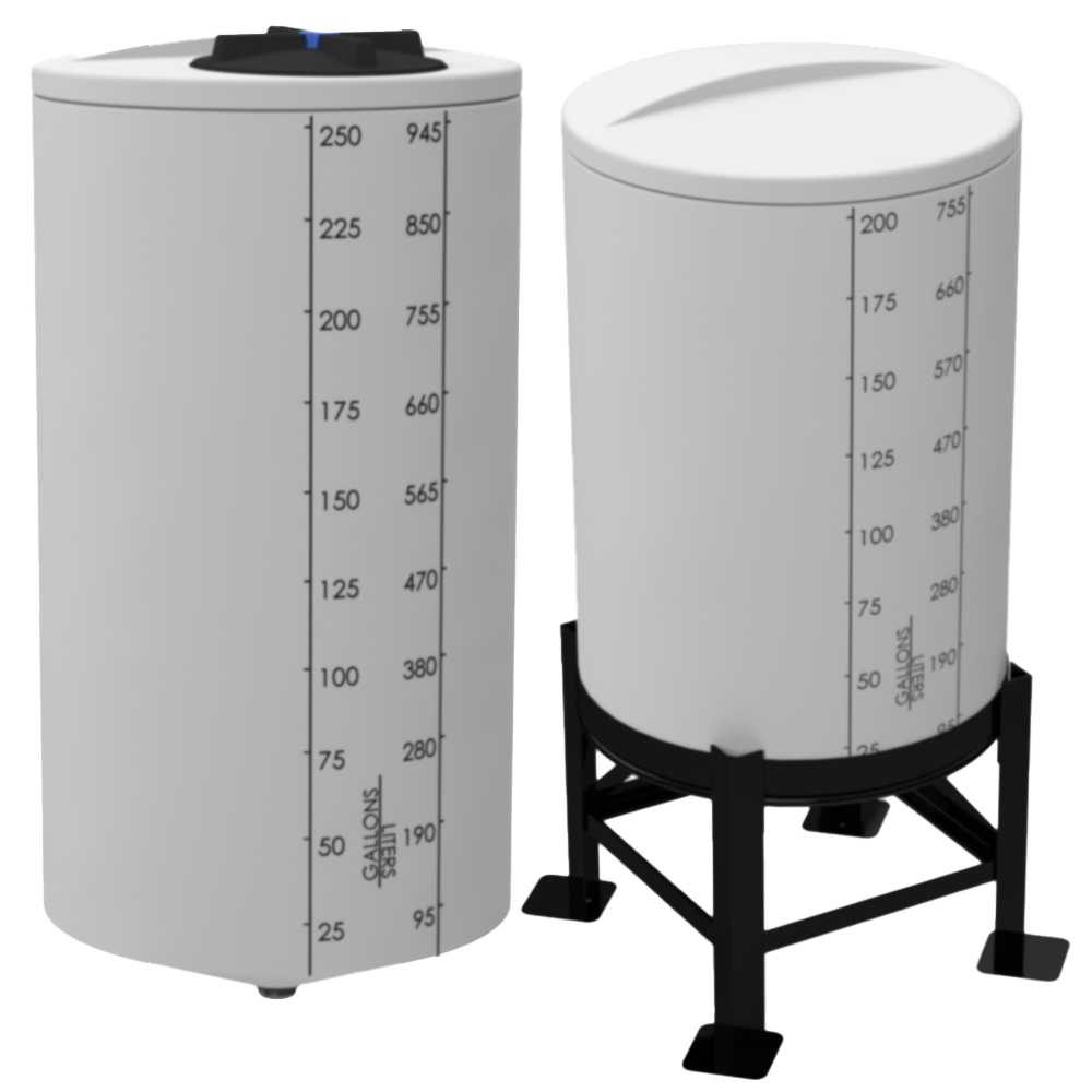 ProChem® 22.5° Cone Bottom Tanks & Stands | U.S. Plastic Corp.