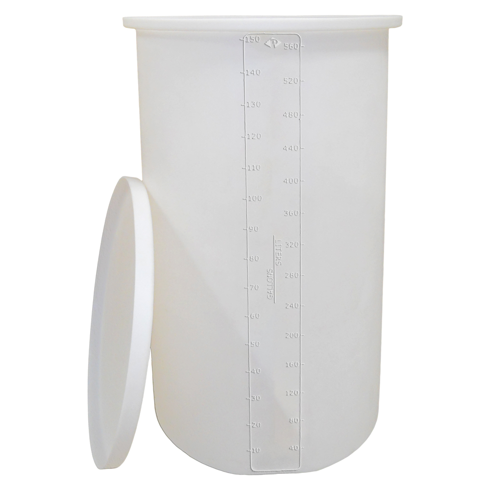 150 Gallon Natural Polypropylene Cylindrical ProChem® High-Temperature ...