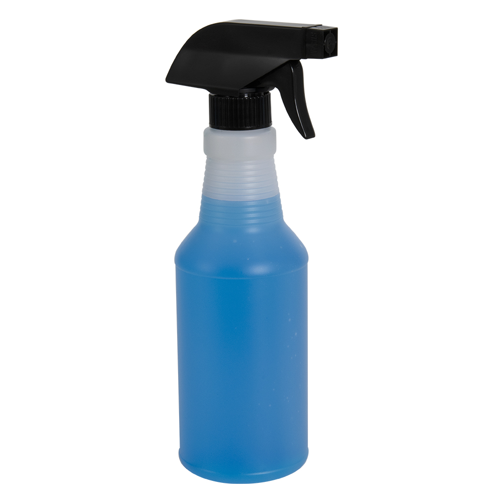 16 oz. Natural HDPE Spray Bottle with 28/400 Color-Coded Food-Grade ...