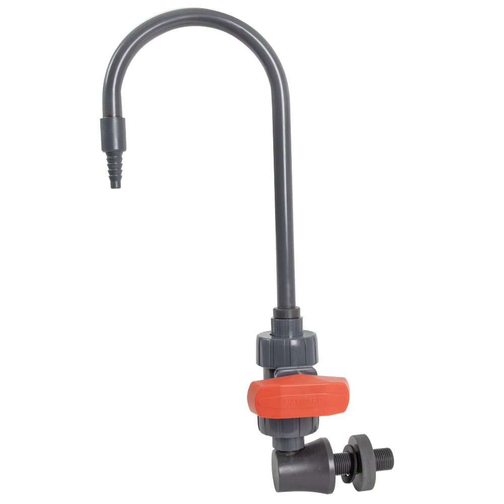 1/2" Wall Mount Gray PVC Gooseneck Faucet with True Union Valve | U.S ...