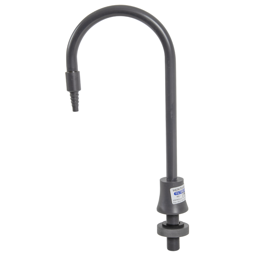 1/2" Deck Mount Gray PVC Gooseneck Faucet without Valve | U.S. Plastic ...