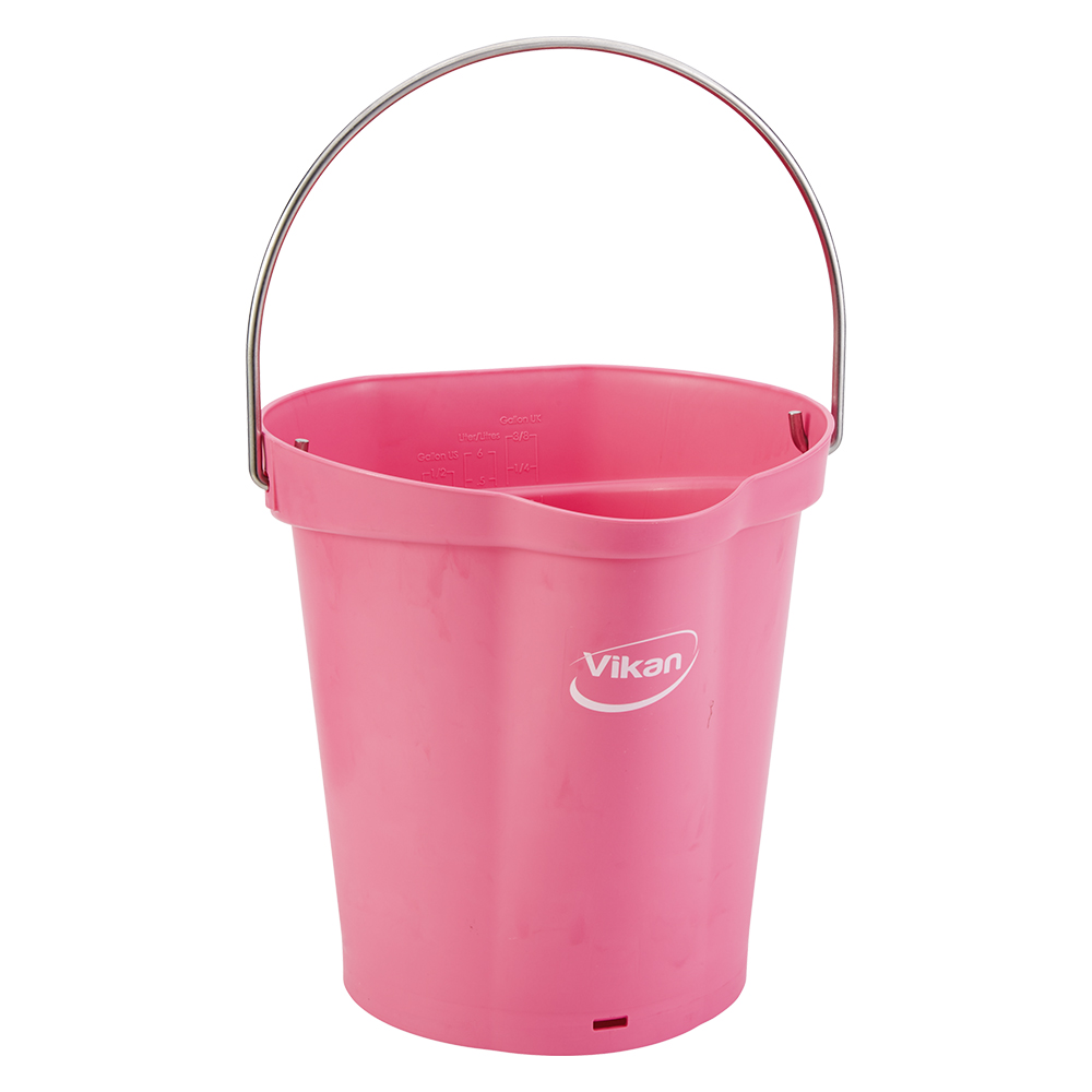 1.58 Gallon Vikan® Pink Polypropylene Bucket | U.S. Plastic Corp.