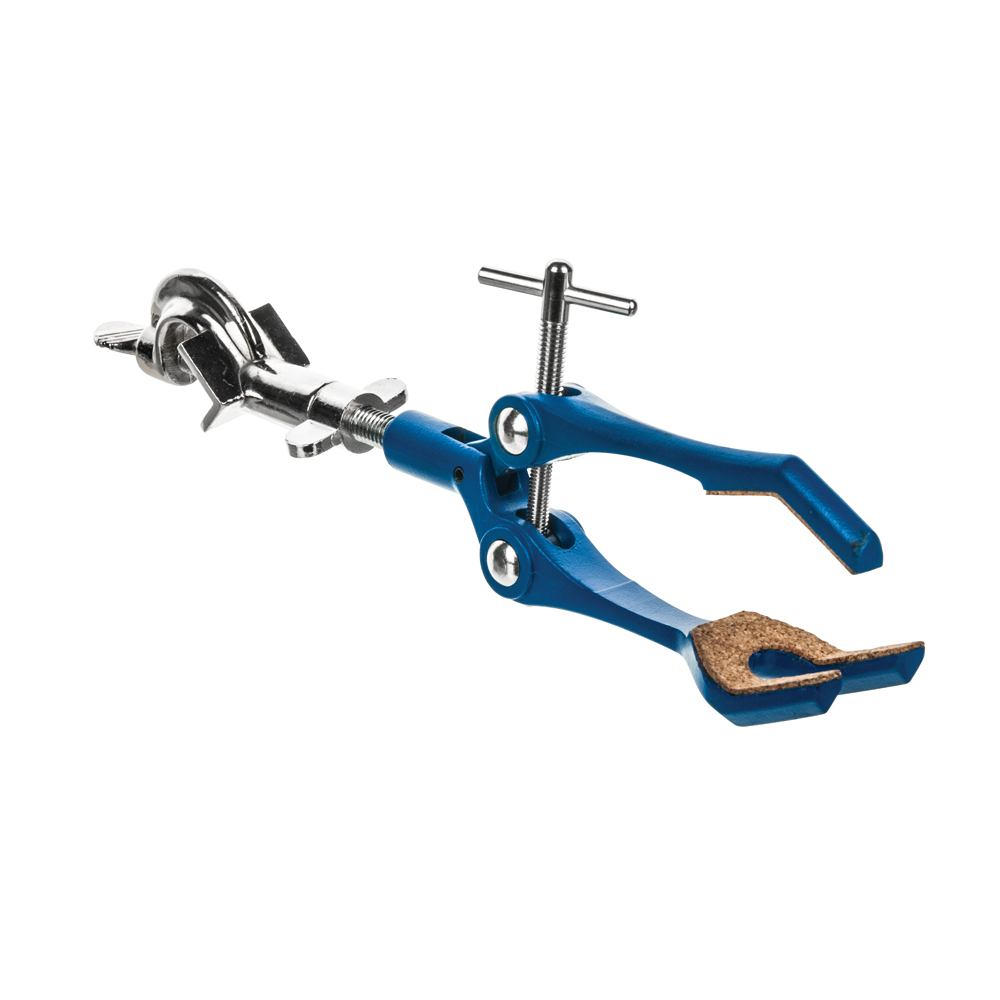 Three-Finger Cork-Lined Retort Clamp with Boss Head | U.S. Plastic Corp.