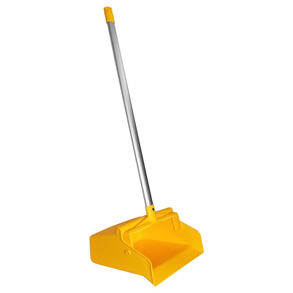 Yellow Sparta® Upright Lobby Dustpan - Open Lid | U.S. Plastic Corp.