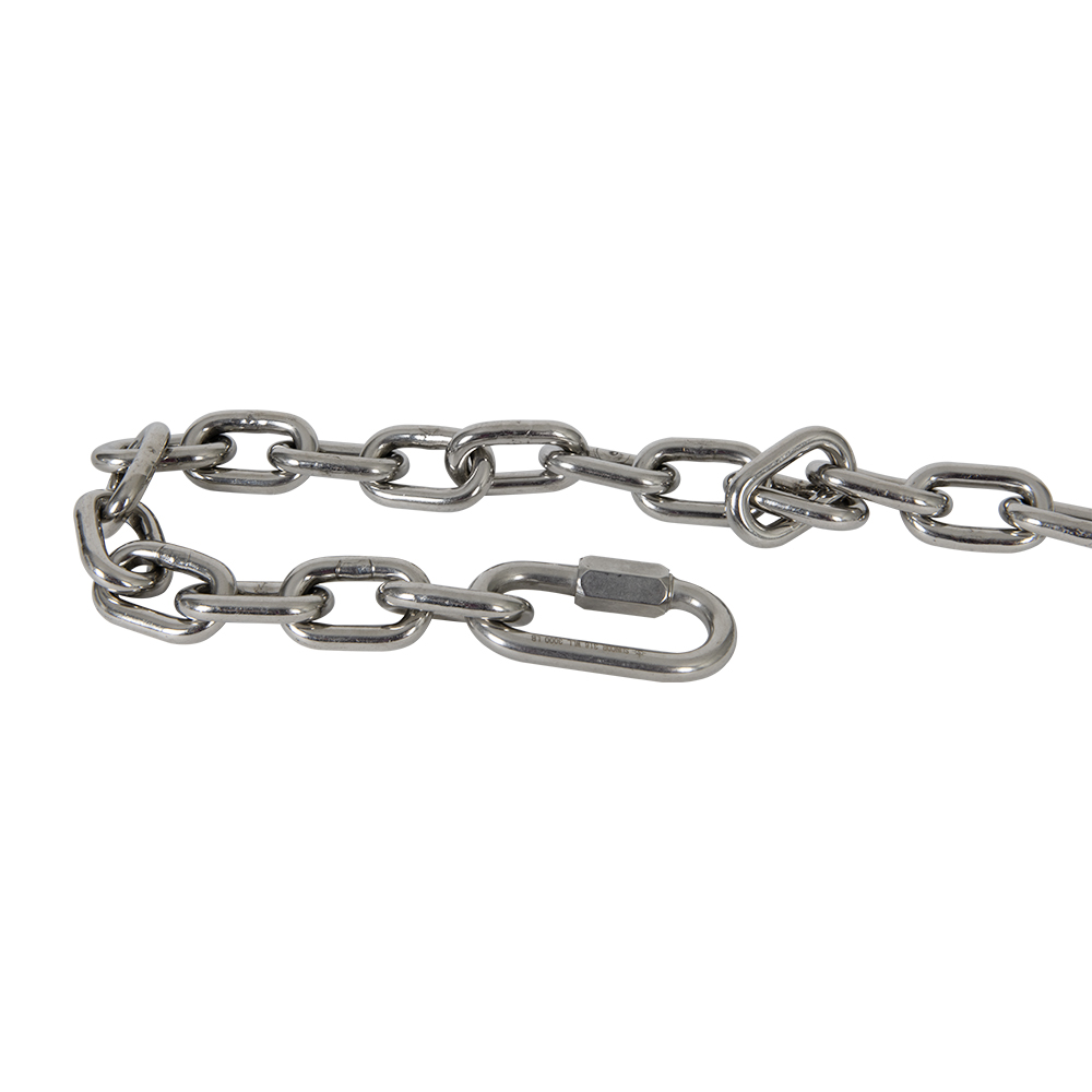 1/4" Thick x 24" L Type 316 Stainless Steel Safety Chain with Quick ...