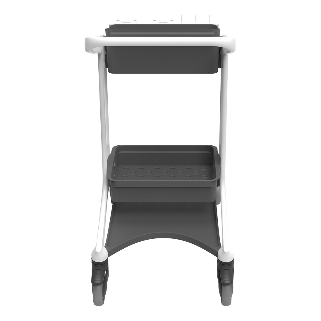 White Vikan® HyGo Mobile Cleaning Station Cart | U.S. Plastic Corp.