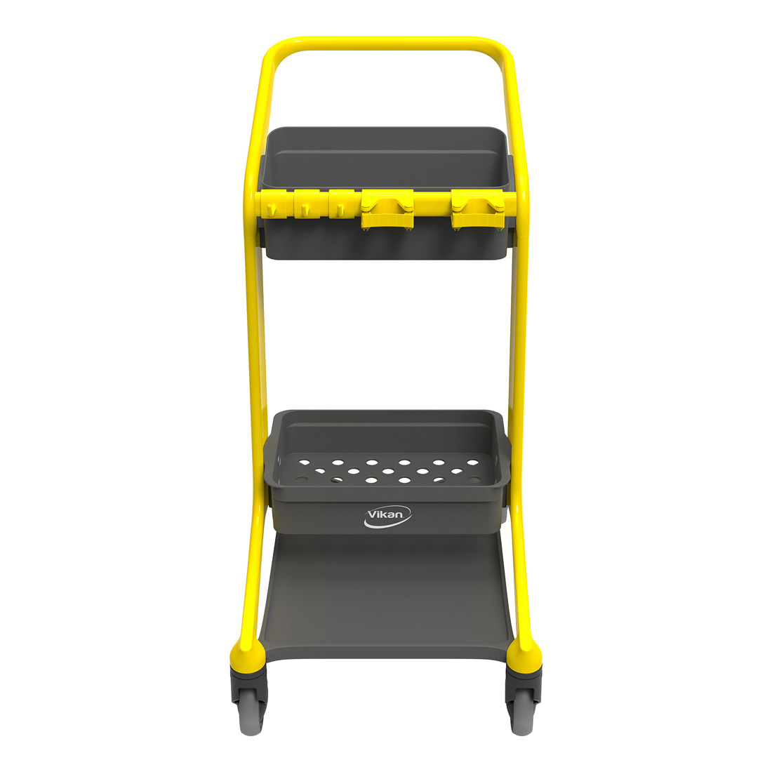 Yellow Vikan® HyGo Mobile Cleaning Station Cart | U.S. Plastic Corp.