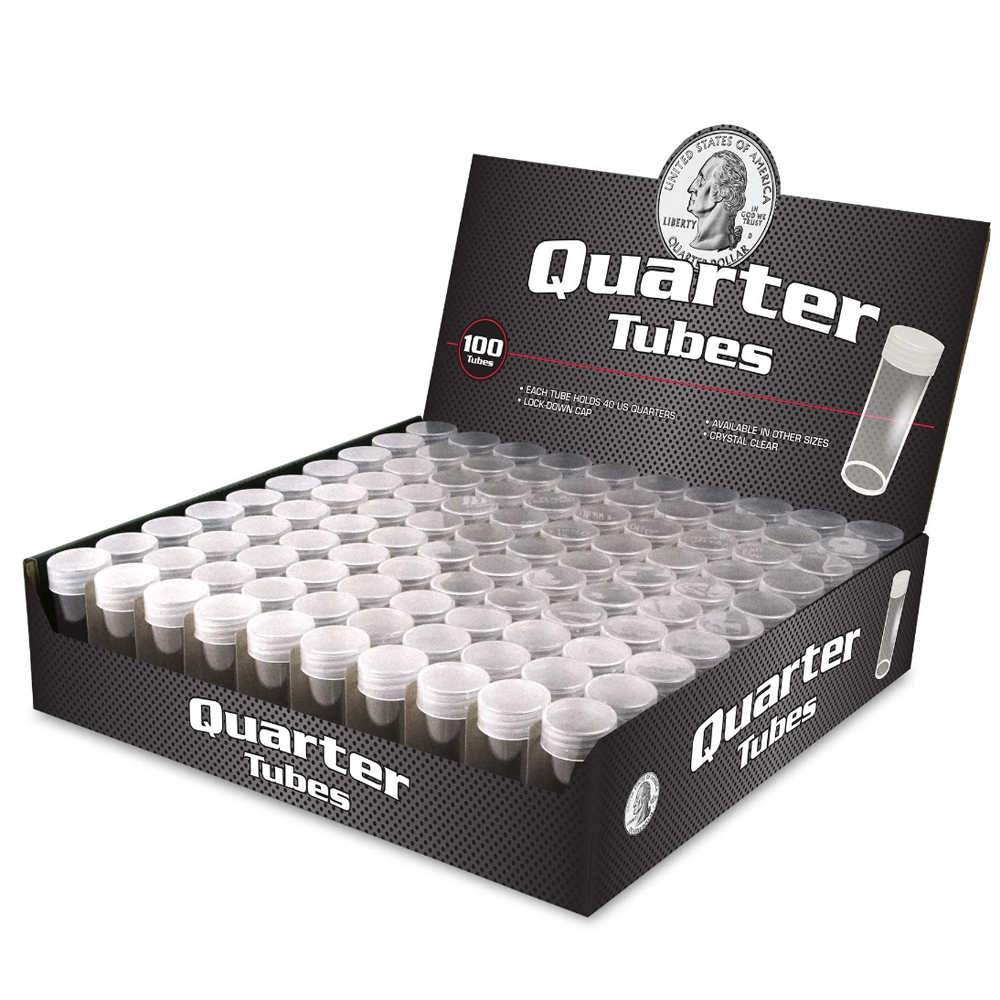 BCW® Quarter Coin Tube (Pack of 100) | U.S. Plastic Corp.