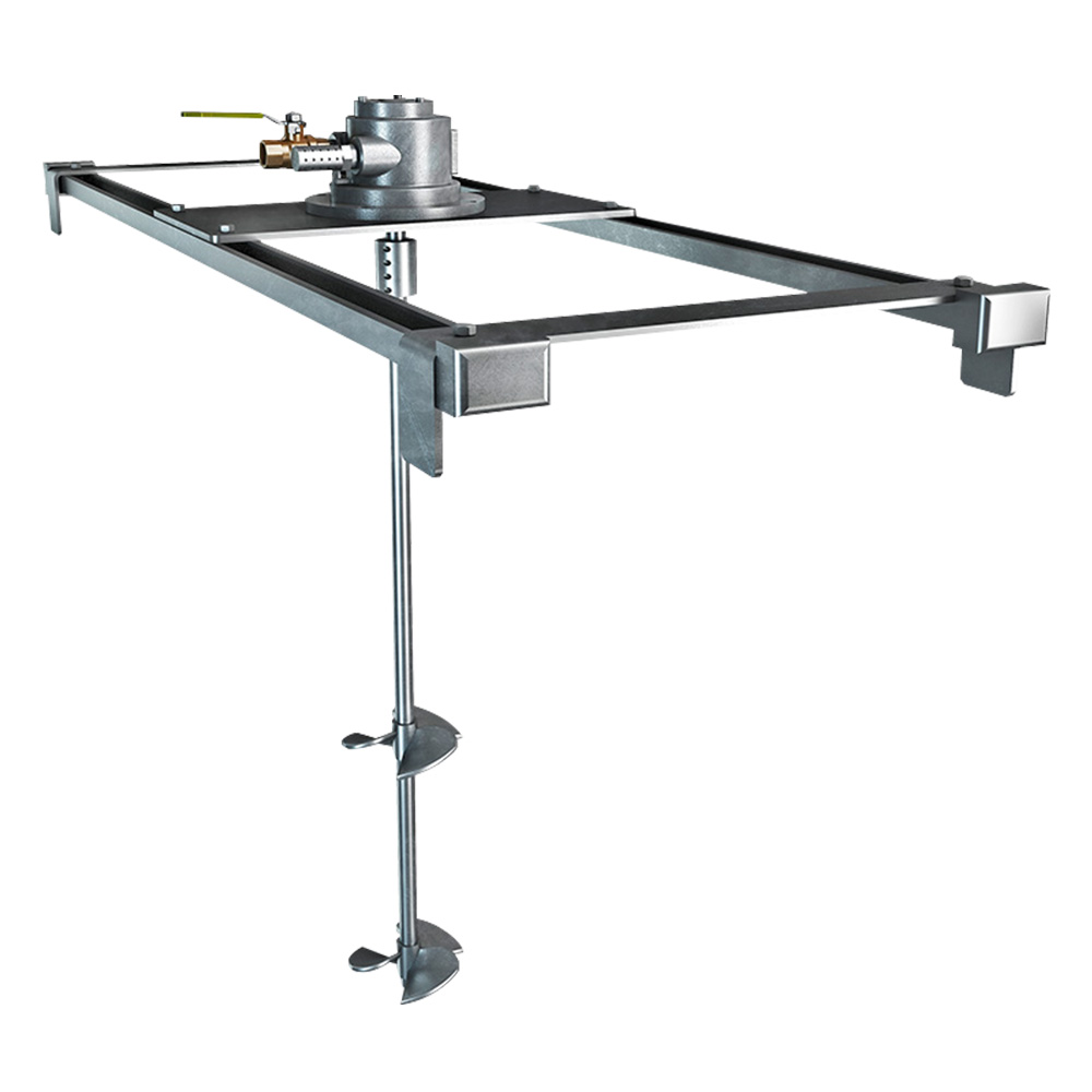 Dynamix 4 HP Air-Powered Direct-Drive Bridgemount Tote Mixer with 3/4 ...