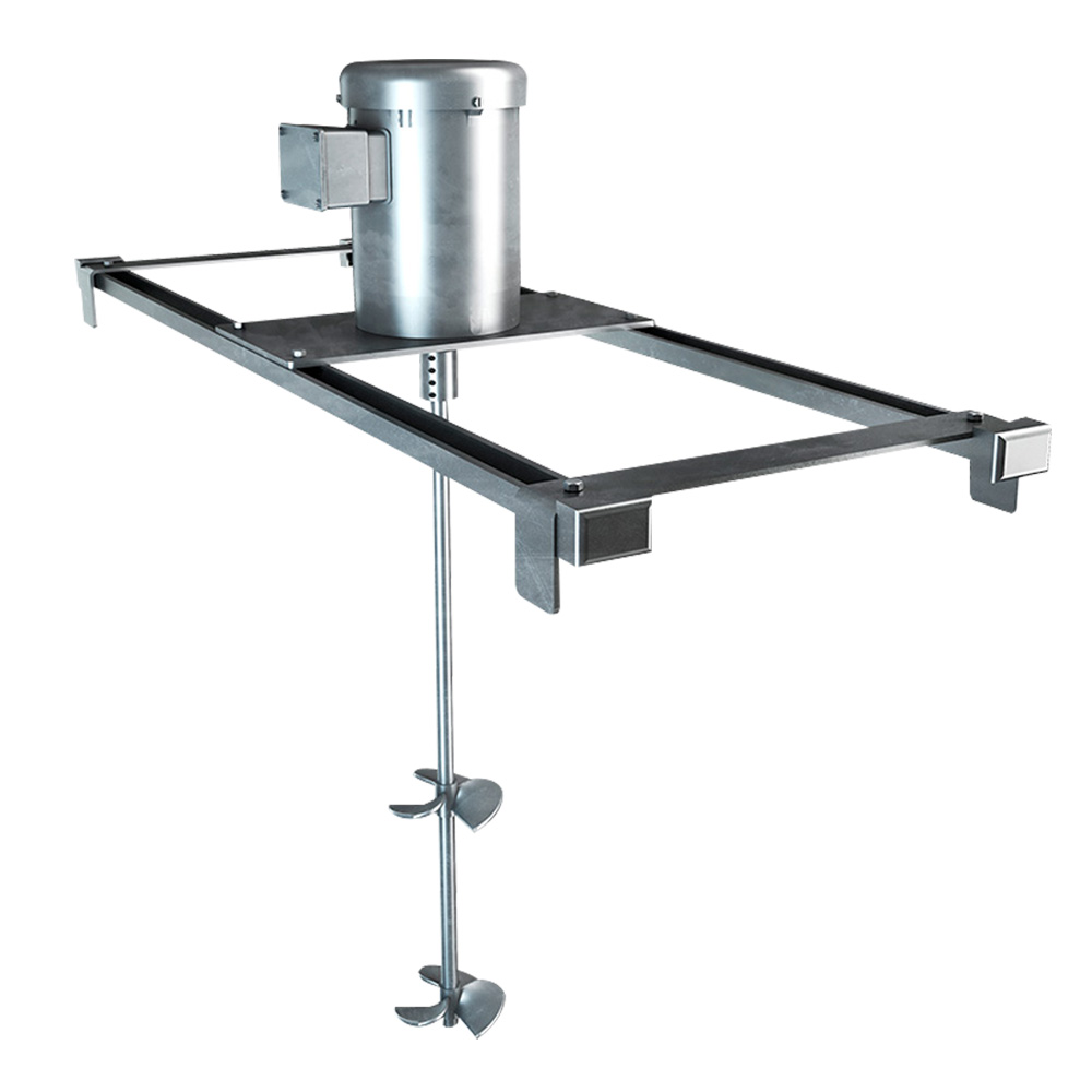 Dynamix 1 HP Electric Direct-Drive Bridgemount Tote Mixer with 3/4" Dia. x 34" L Shaft & Dual 4 ...