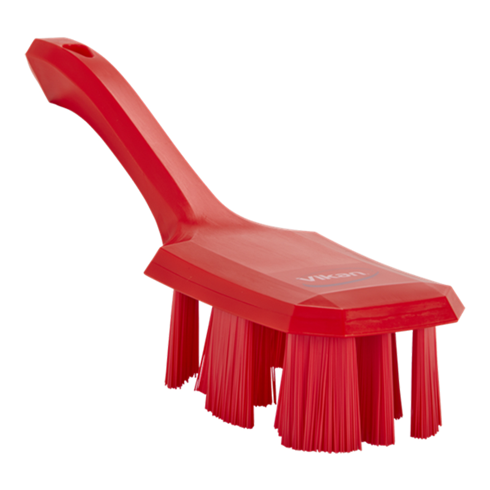 Red Polypropylene Vikan® UST Hand Brush with Stiff Polyester Bristles ...