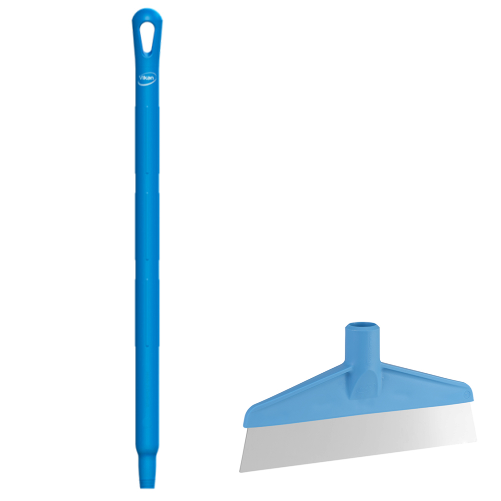 Blue Polypropylene Vikan® Table & Floor Scraper with Stainless Steel ...