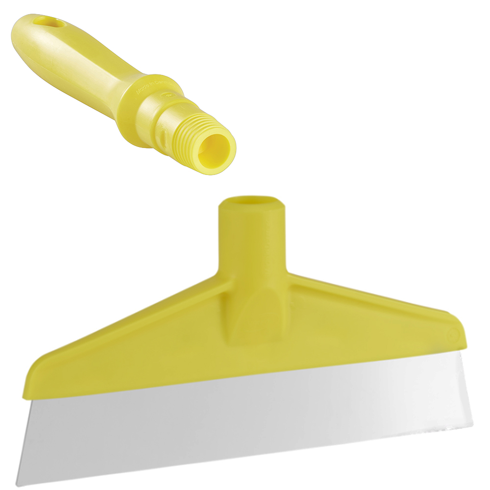 Yellow Polypropylene Vikan® Table & Floor Scraper with Stainless Steel ...
