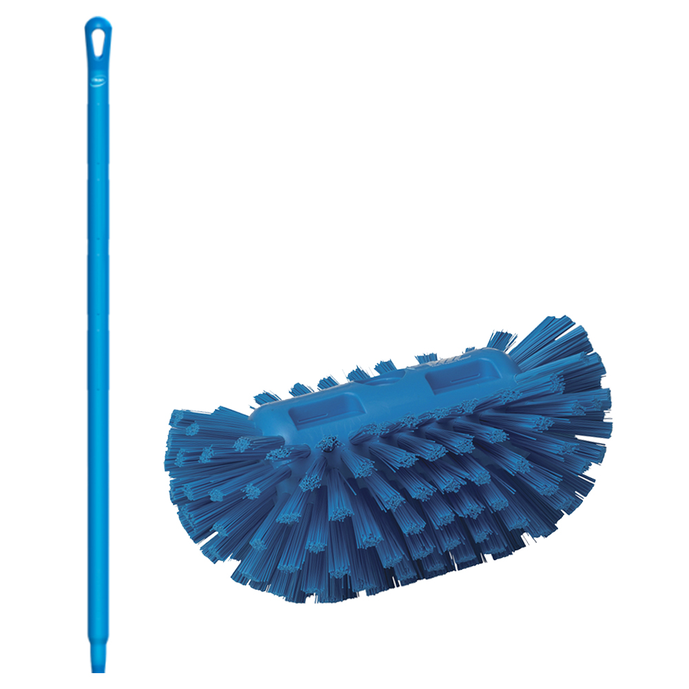 Blue Polypropylene Vikan® Tank Brush with Medium Bristles & 39.4" Blue ...