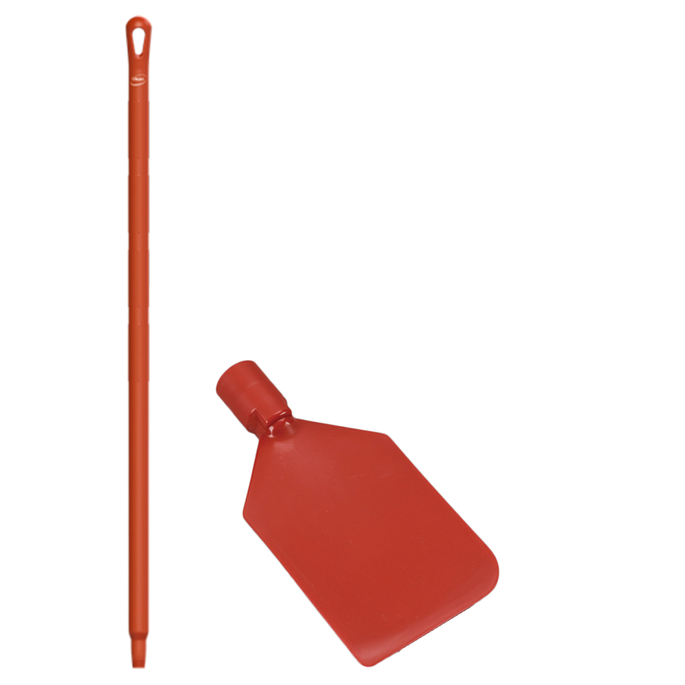Red LDPE Vikan® Flexible Paddle Scraper with 39.4" Red Ultra Hygienic ...