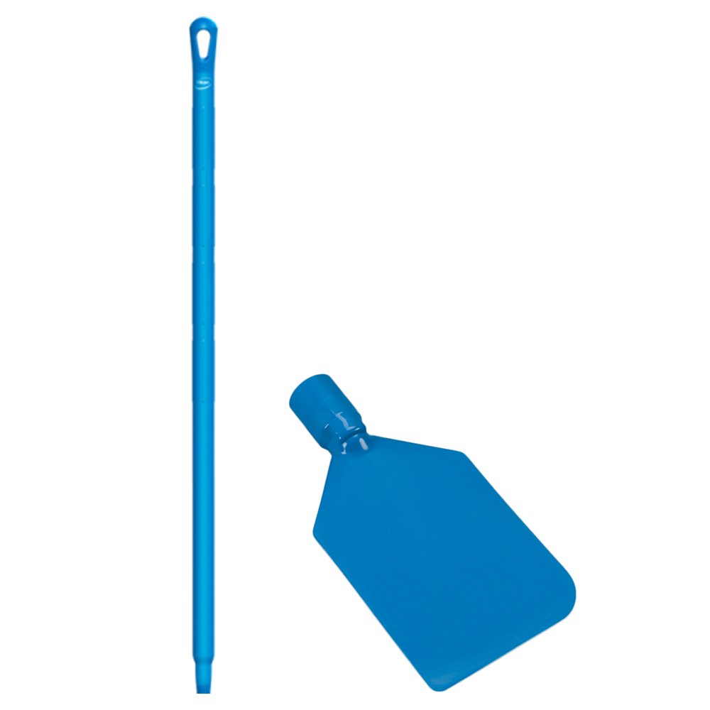 Blue LDPE Vikan® Flexible Paddle Scraper with 39.4" Blue Ultra Hygienic ...