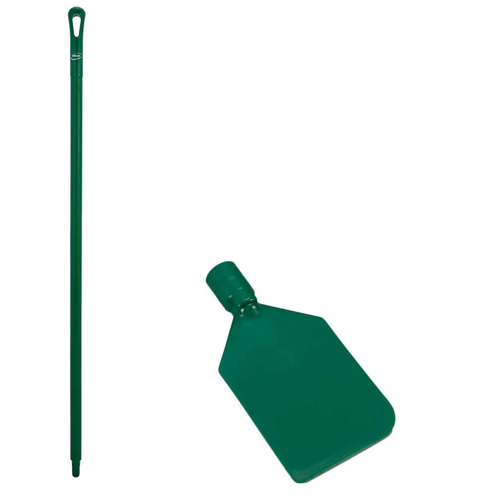 Green LDPE Vikan® Flexible Paddle Scraper with 59.1" Green Ultra ...