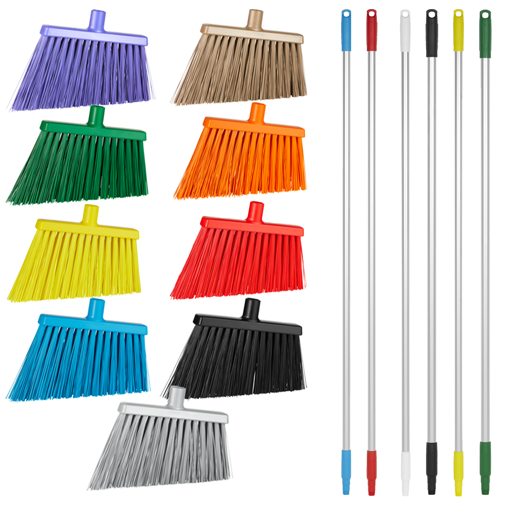 Vikan® Color-Coded Angle Cut Brooms with Aluminum Handles | U.S ...
