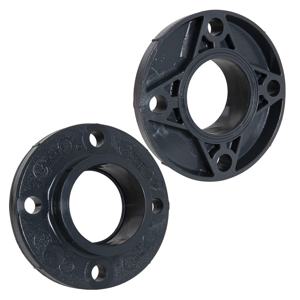 3" Schedule 80 Gray PVC Socket 150 lb. Companion Flange | U.S. Plastic ...