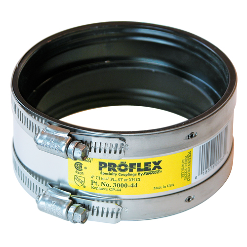 4" CI x 4" PL, ST or XH CI Proflex® Coupling | U.S. Plastic Corp.