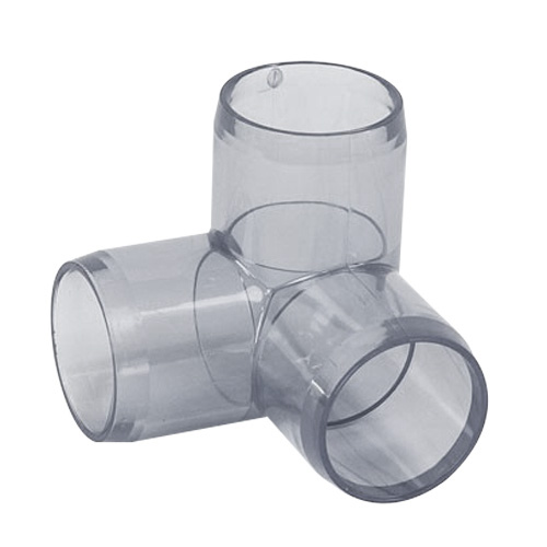 1" DuraClear NSF Schedule 40 Clear PVC Furniture-Grade Socket 3-Way ...