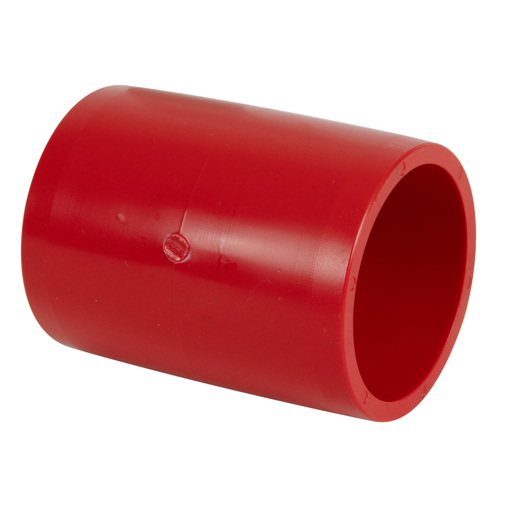 1-1/4" Schedule 40 Red PVC Furniture-Grade Socket External Straight ...
