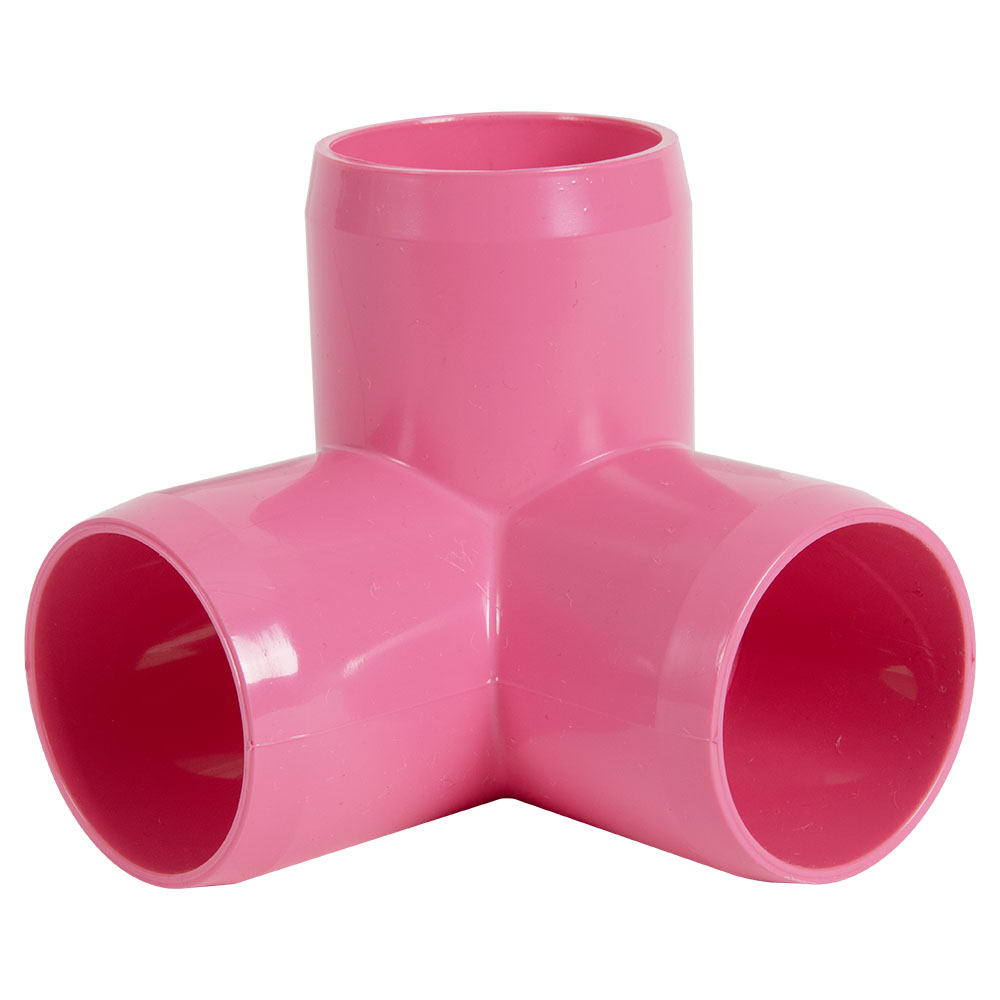 1-1/4" Schedule 40 Pink PVC Furniture-Grade Socket 3-Way Elbow | U.S ...