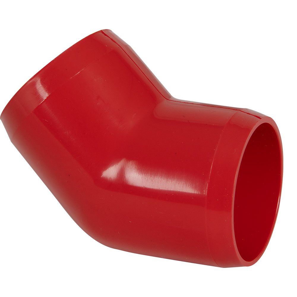 1-1/4" Schedule 40 Red PVC Furniture-Grade Socket 45° Elbow | U.S ...