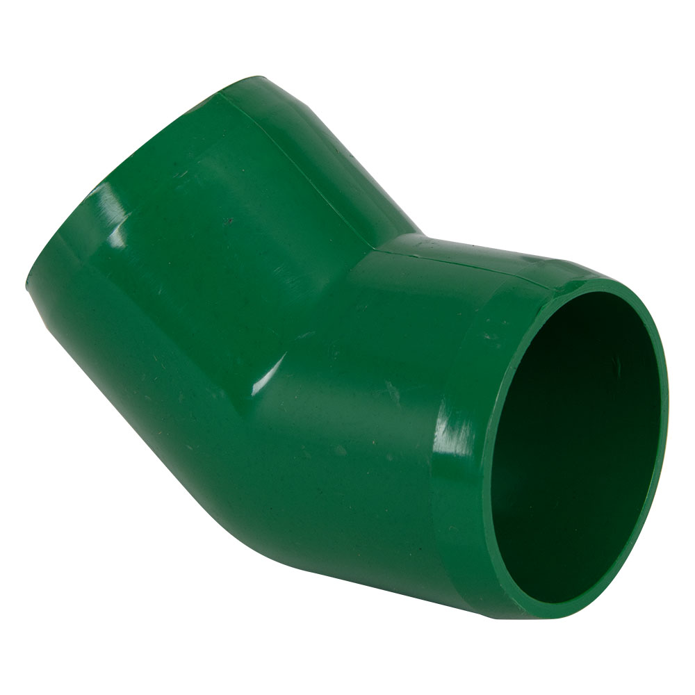 1-1/4" Schedule 40 Green PVC Furniture-Grade Socket 45° Elbow | U.S ...