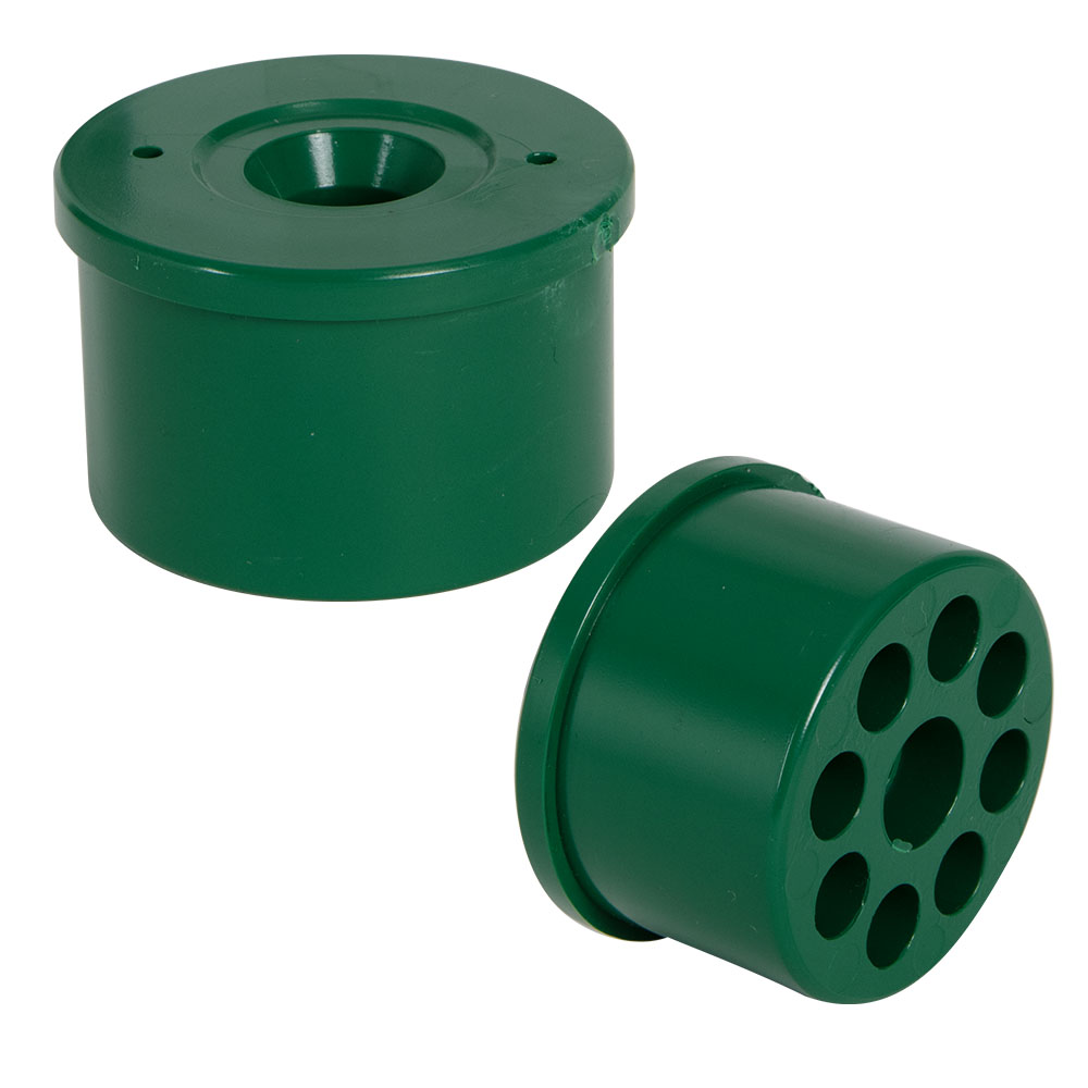 Green PVC Fitting Adapter Cap for 7/16" Stud Caster & 1-1/4" Furniture ...