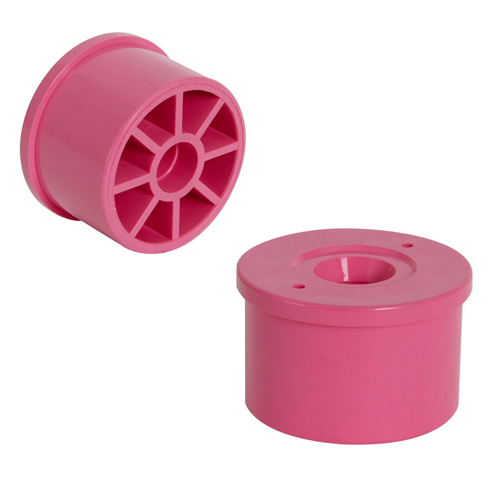 Pink PVC Fitting Adapter Cap for 7/16" Stud Caster & 1-1/4" Furniture ...