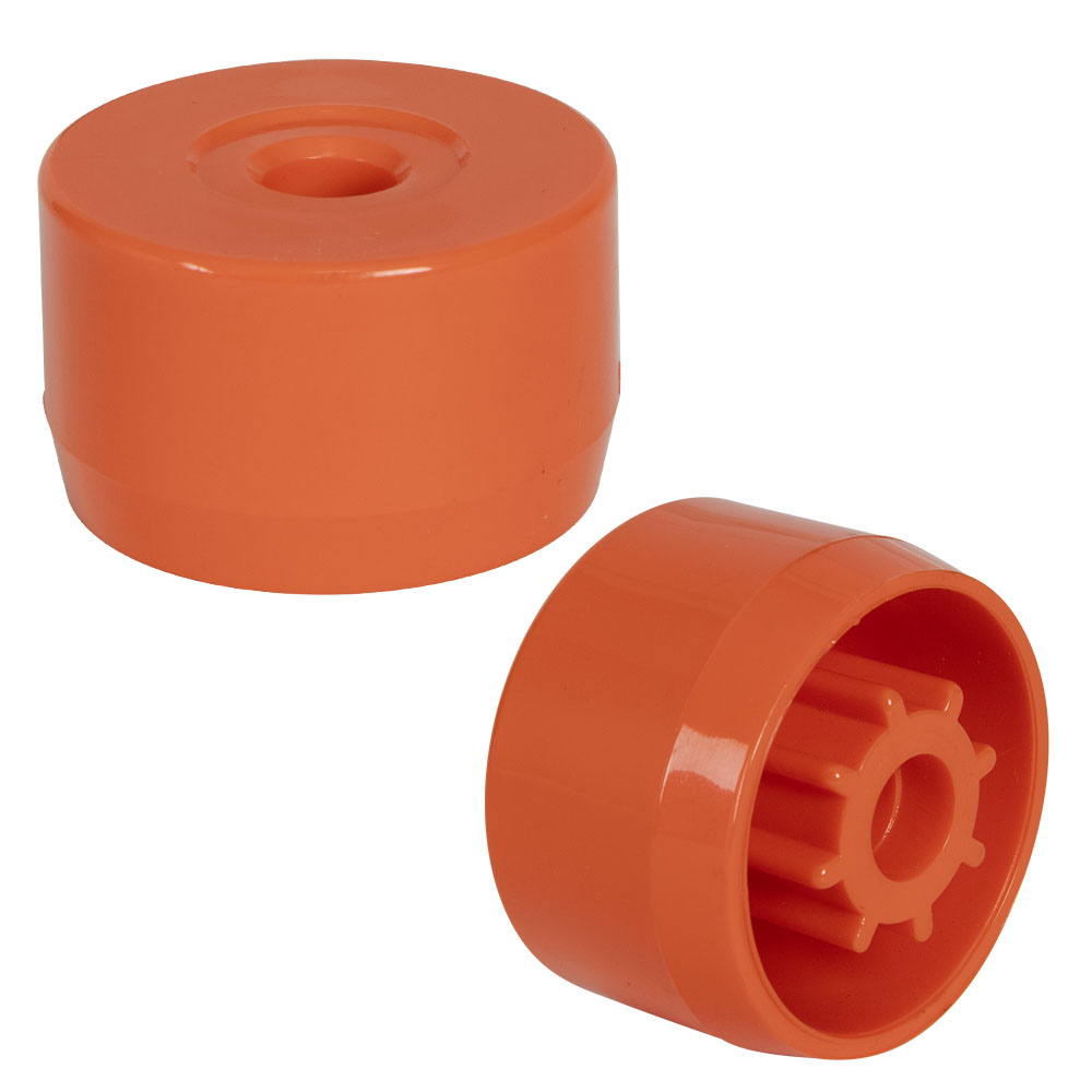 Orange PVC Pipe Adapter Cap for 7/16" Stud Caster & 1-1/4" Furniture ...