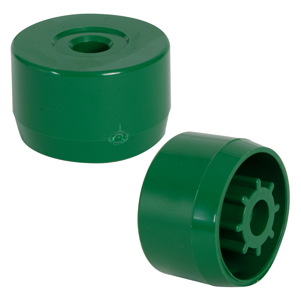 Green PVC Pipe Adapter Cap for 7/16" Stud Caster & 1-1/4" Furniture ...