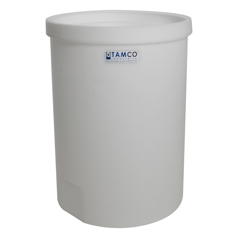 25 Gallon Natural LLDPE Cylindrical Tamco® Standard Wall Graduated Tank ...
