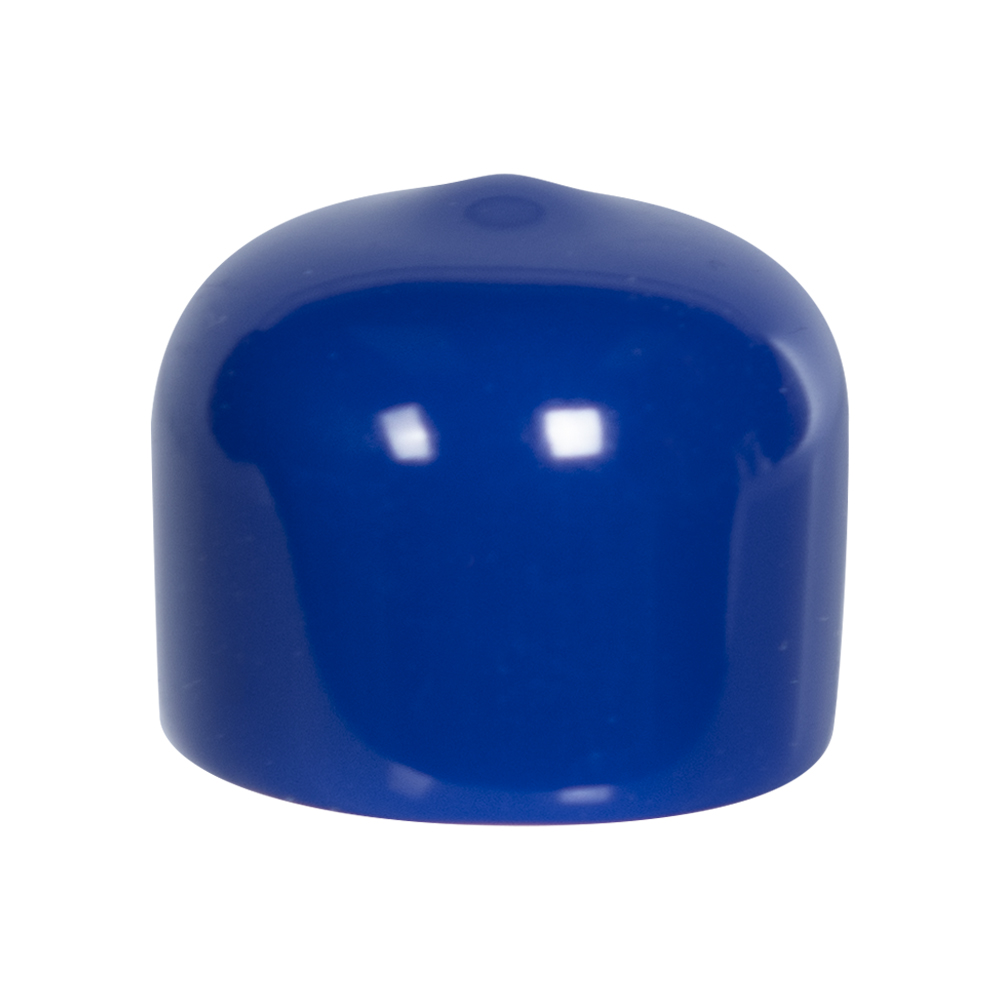 Blue Vinyl Cap - 5/8" Cap ID x 1/2" Inside Length | U.S. Plastic Corp.