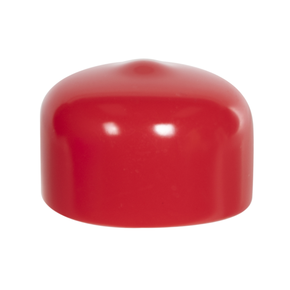 Red Vinyl Cap - 7/8" Cap ID x 1/2" Inside Length | U.S. Plastic Corp.